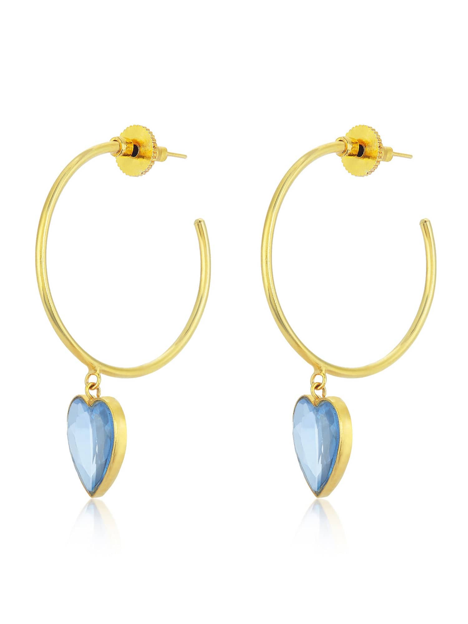 Rena heart hoop earrings