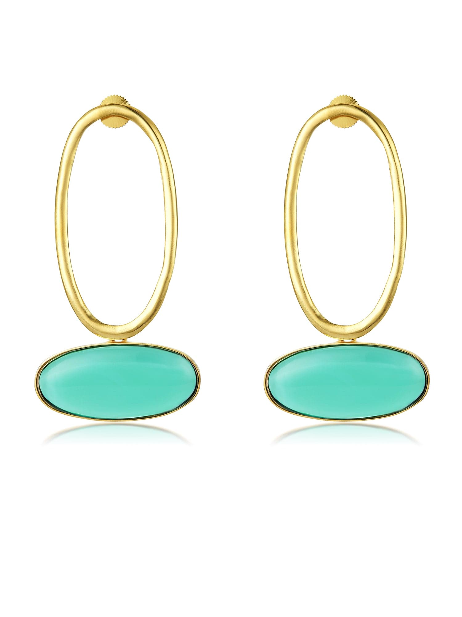 Iris hoop earrings
