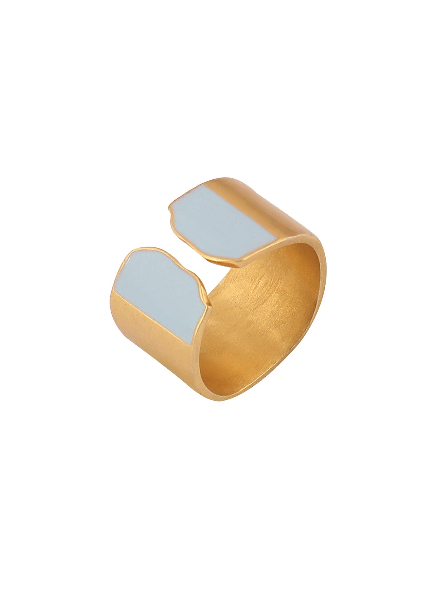 Buy Arianna Ring (Blue )- 22kt Gold Plated Ring by Zohra